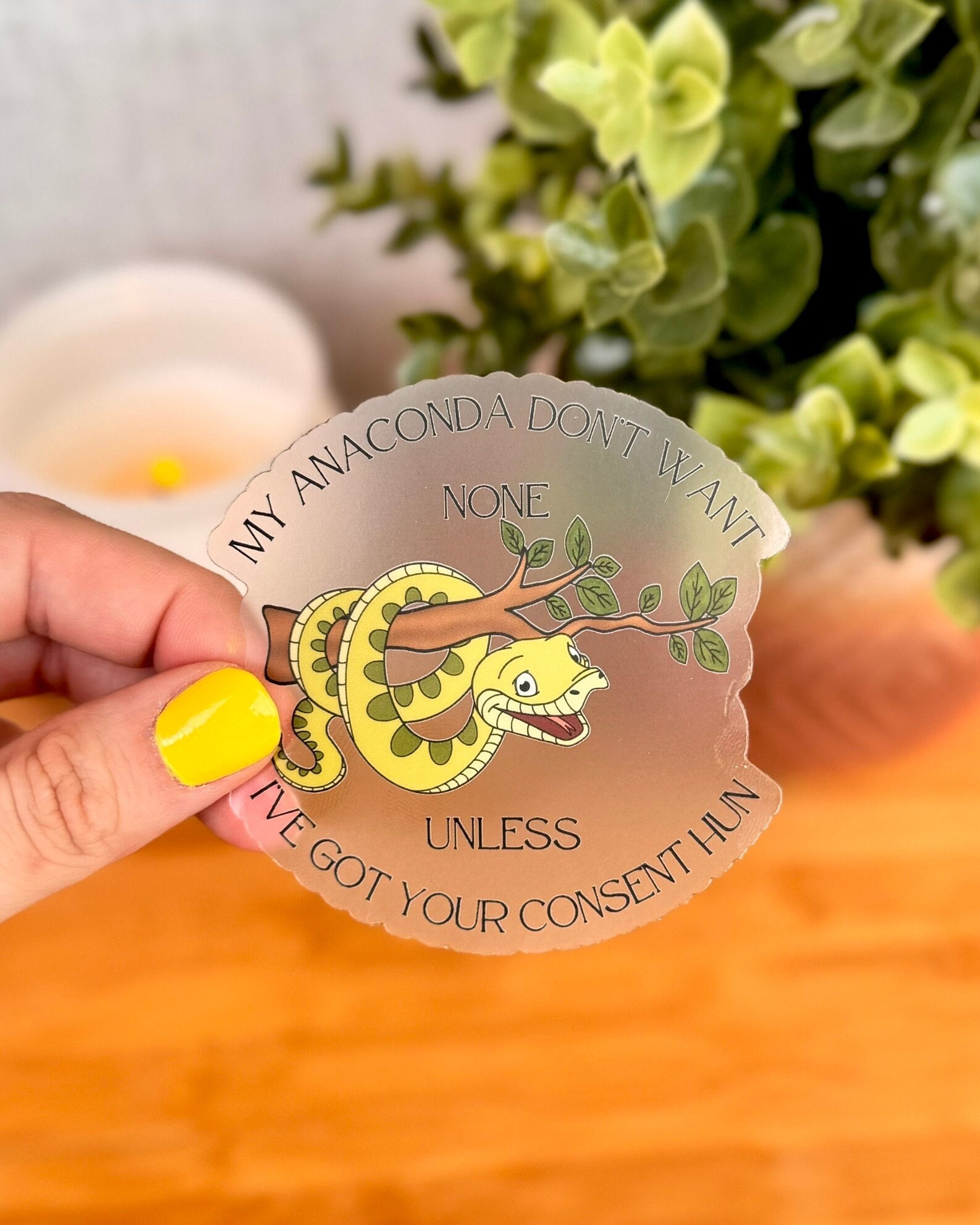 My Anaconda Don't Want None Unless I've Got Consent Hun Sticker ...