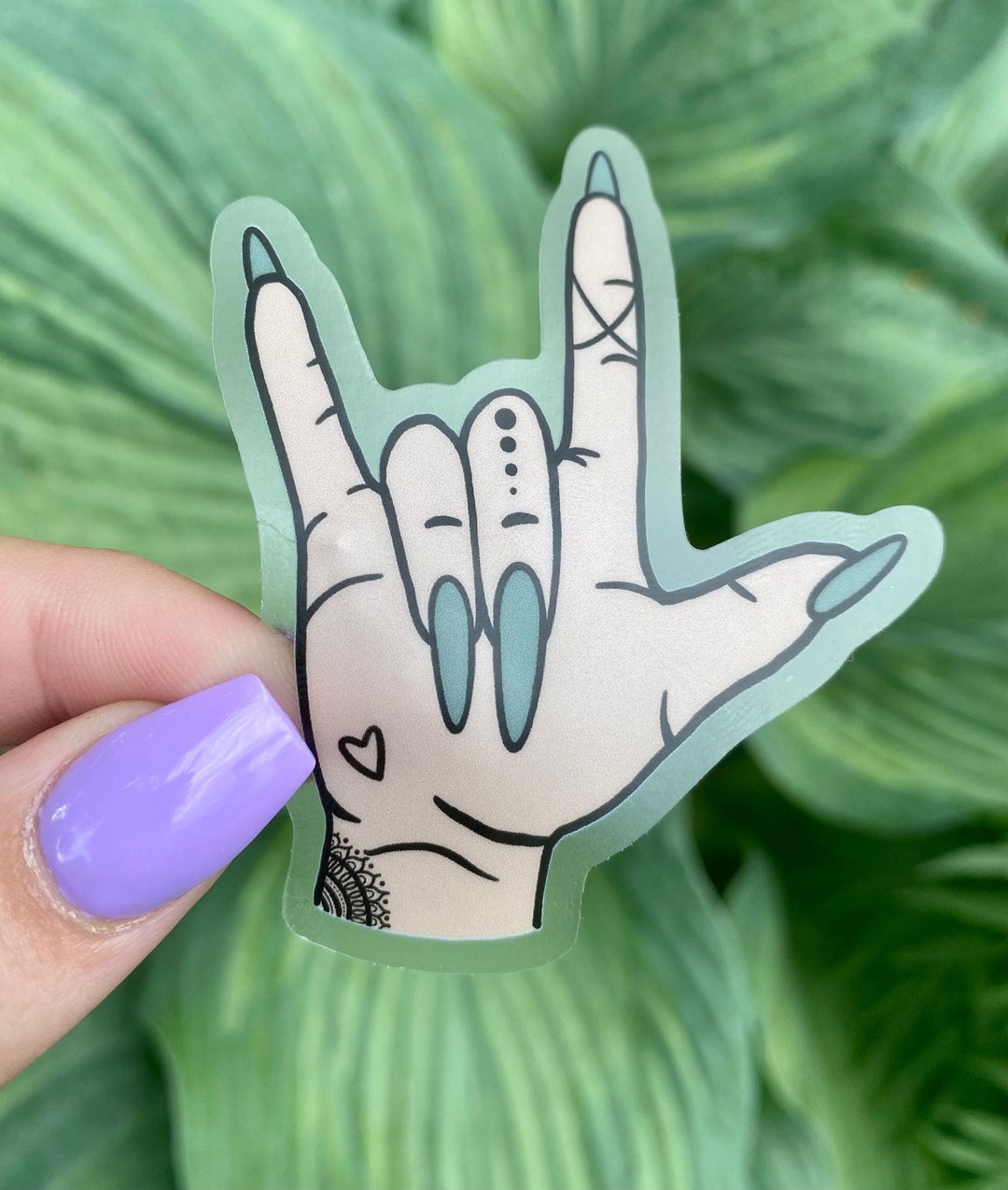 ASL Love Sign Sticker – American Sign Language, Tattoo Hand, Tattoos ...