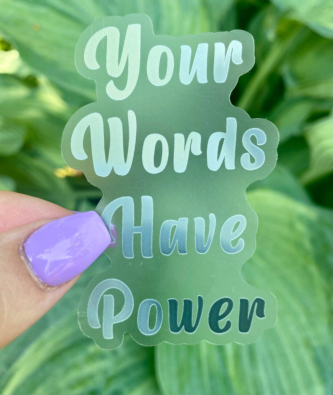 Your Words Have Power Sticker - Blue and Green, Dishwasher Safe ...