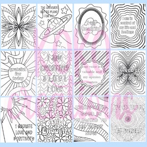 Positive Affirmations Coloring Book ~ Digital Download - Etsy