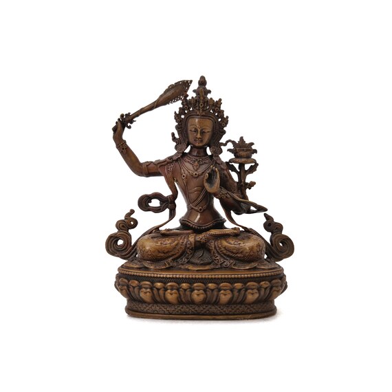 Metal Oxide Colored Manjushree Copper Statue Handcrafted in | Etsy