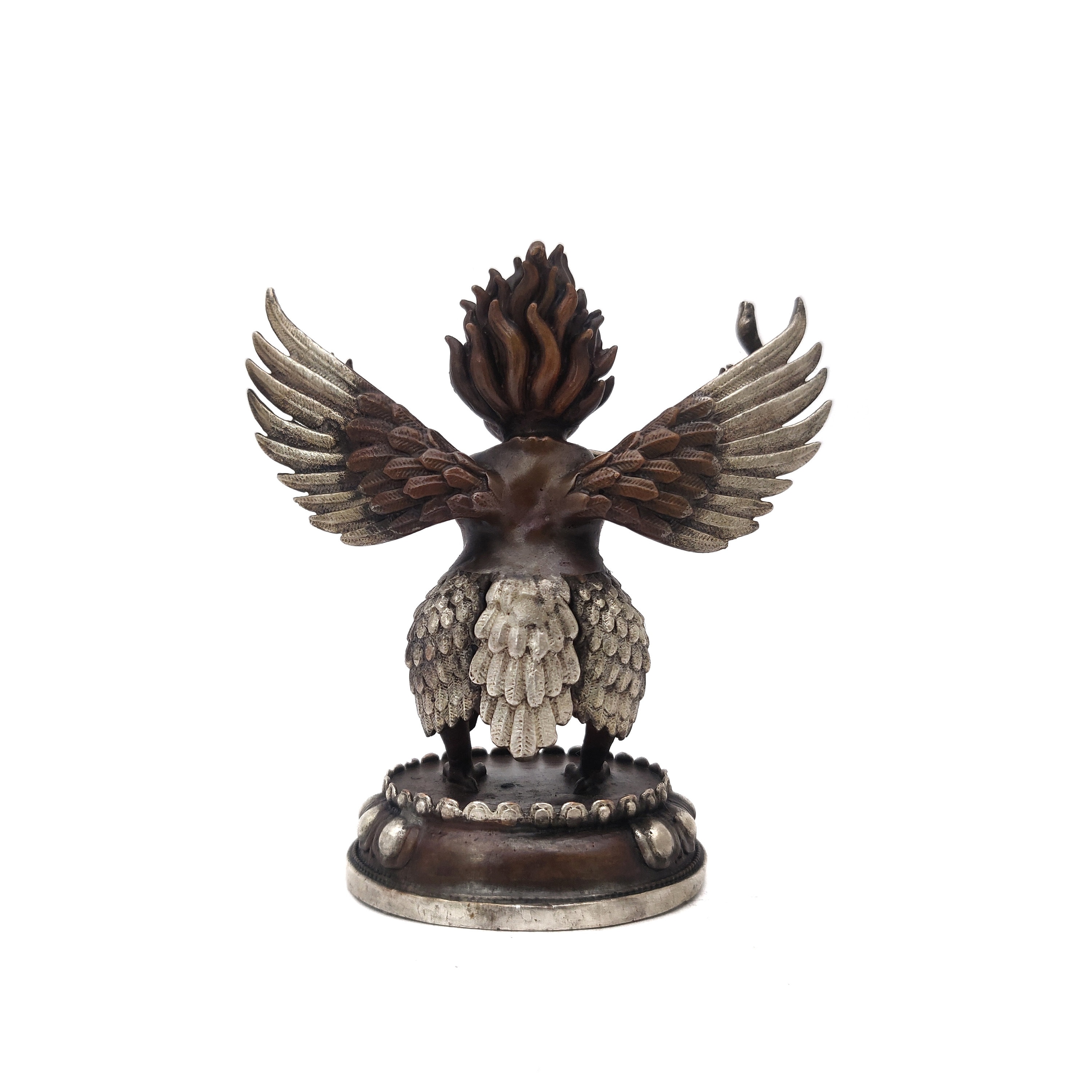 Garuda Statues, Silver Glided Oxidized Garuda Copper Figur, Unique ...