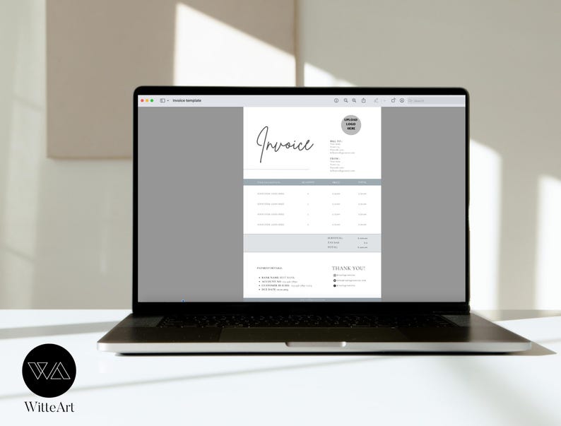 Small Business Invoice Template, Editable Business Invoice ...