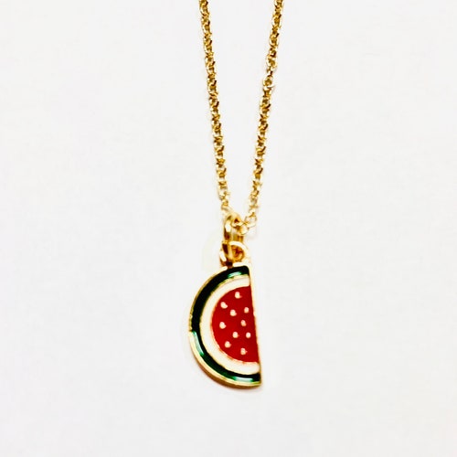 Watermelon Miniature Charm juicy Fruit Slice - Etsy