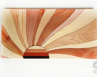 Large Southwest ZIA Spiral Sun Wood Wall Art Decor - Etsy