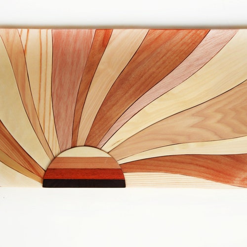 Sun and Rays Wood Picture Color Wood Art Wood Picture Frame - Etsy