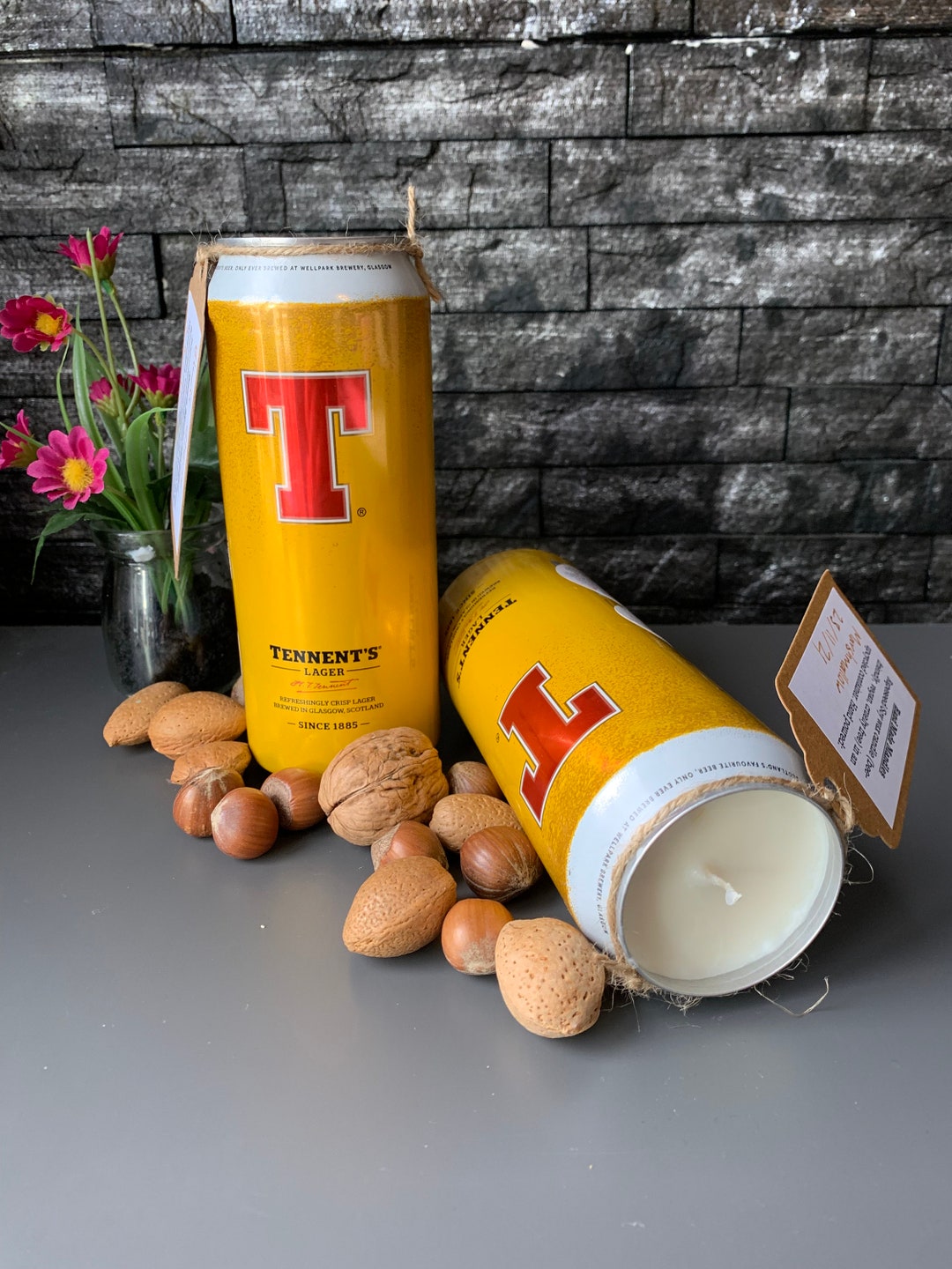 Tennents Lager Can Candle hand Poured, Vegan Friendly, Sustainable ...