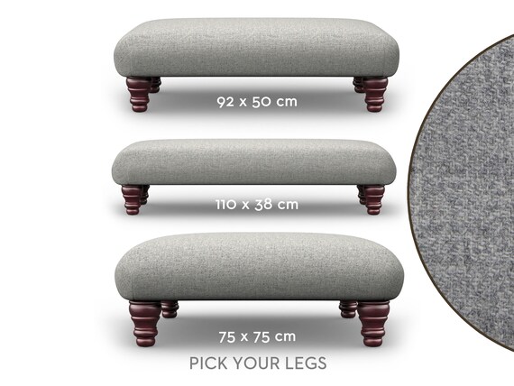 Footstool light grey store