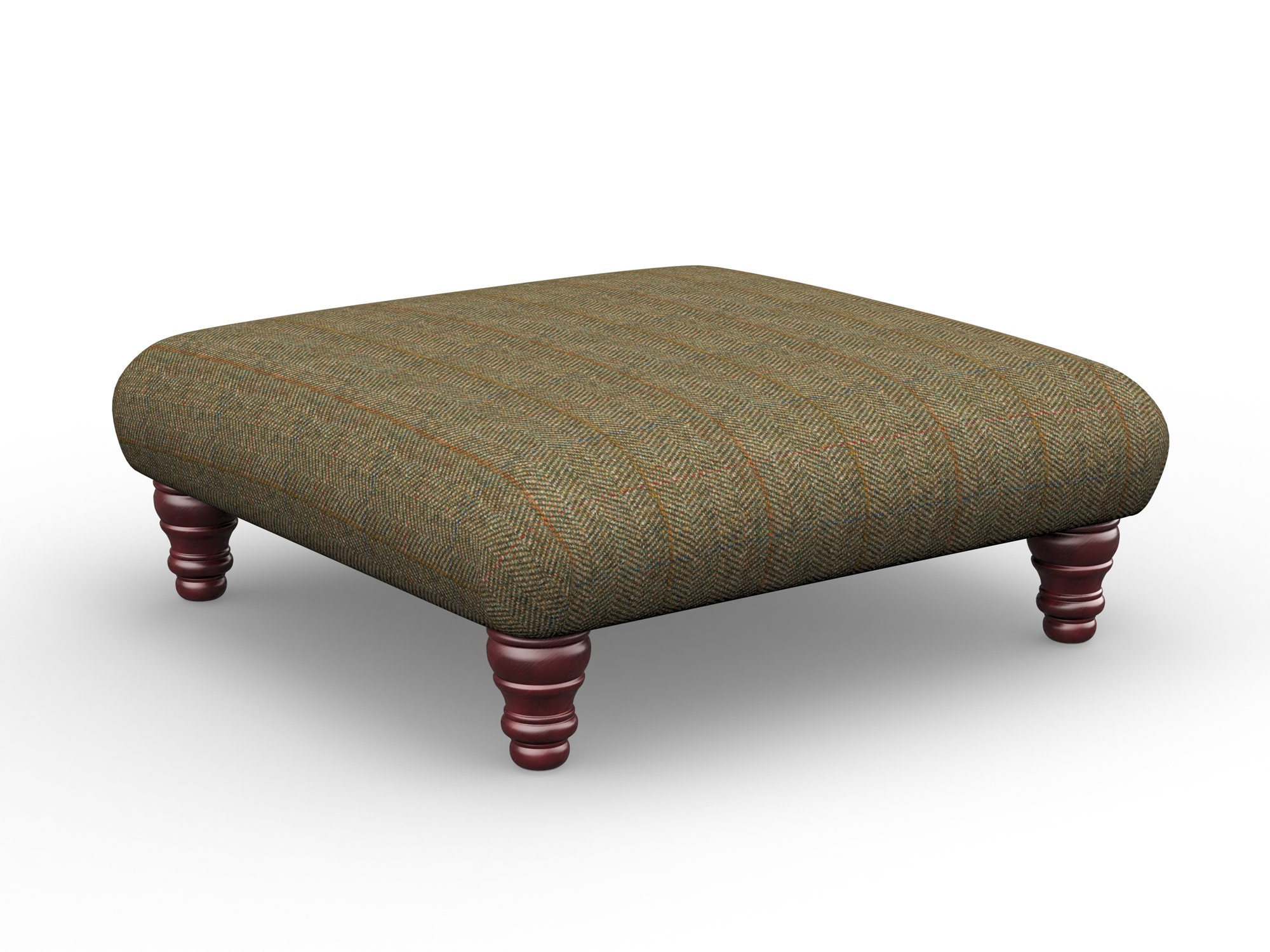 Harris Tweed Footstool in Herringbone Fern 100% Wool in 3 - Etsy UK