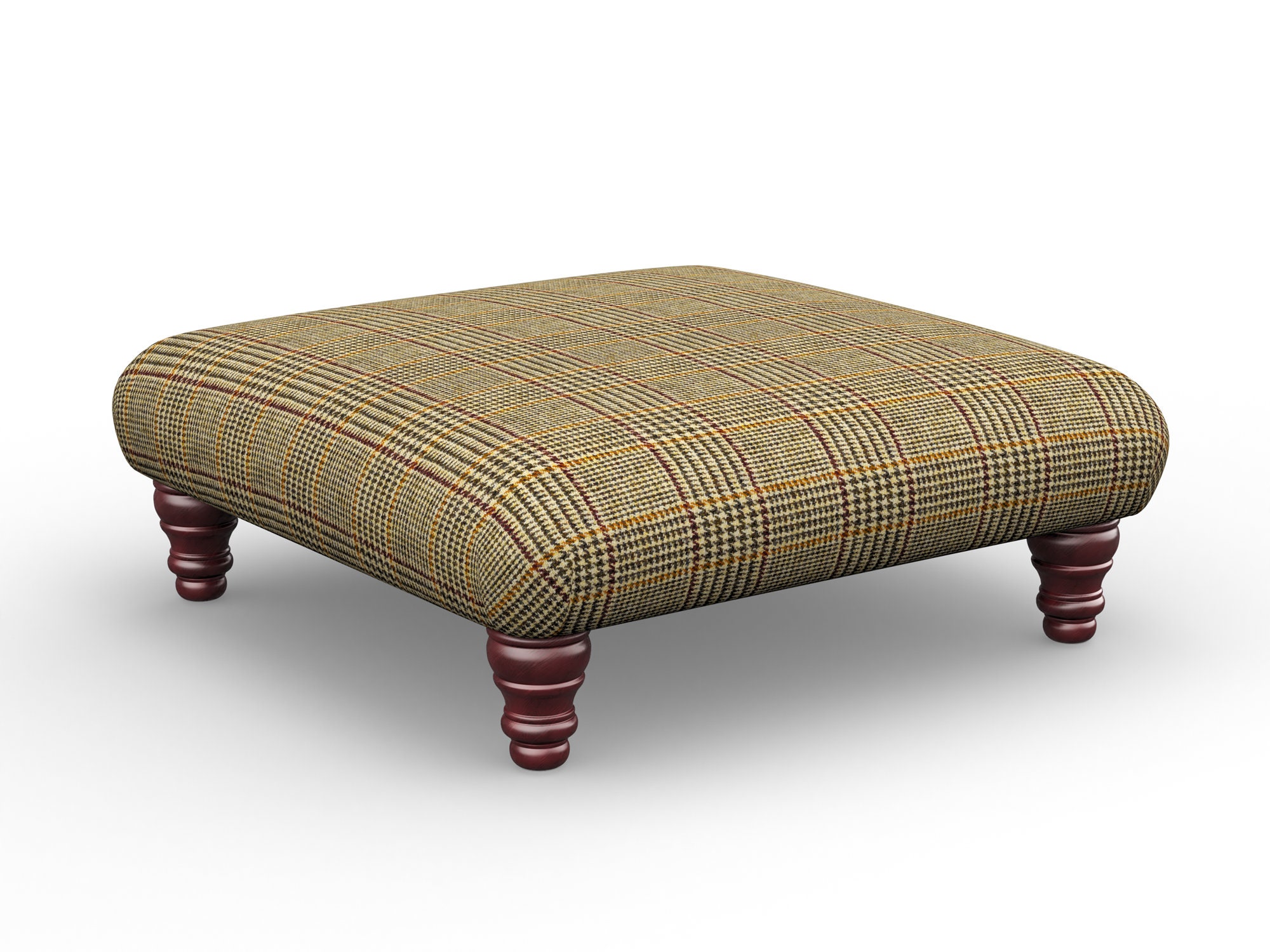 Harris Tweed Footstool in Dogtooth Bronze 100% Wool in 3 - Etsy UK