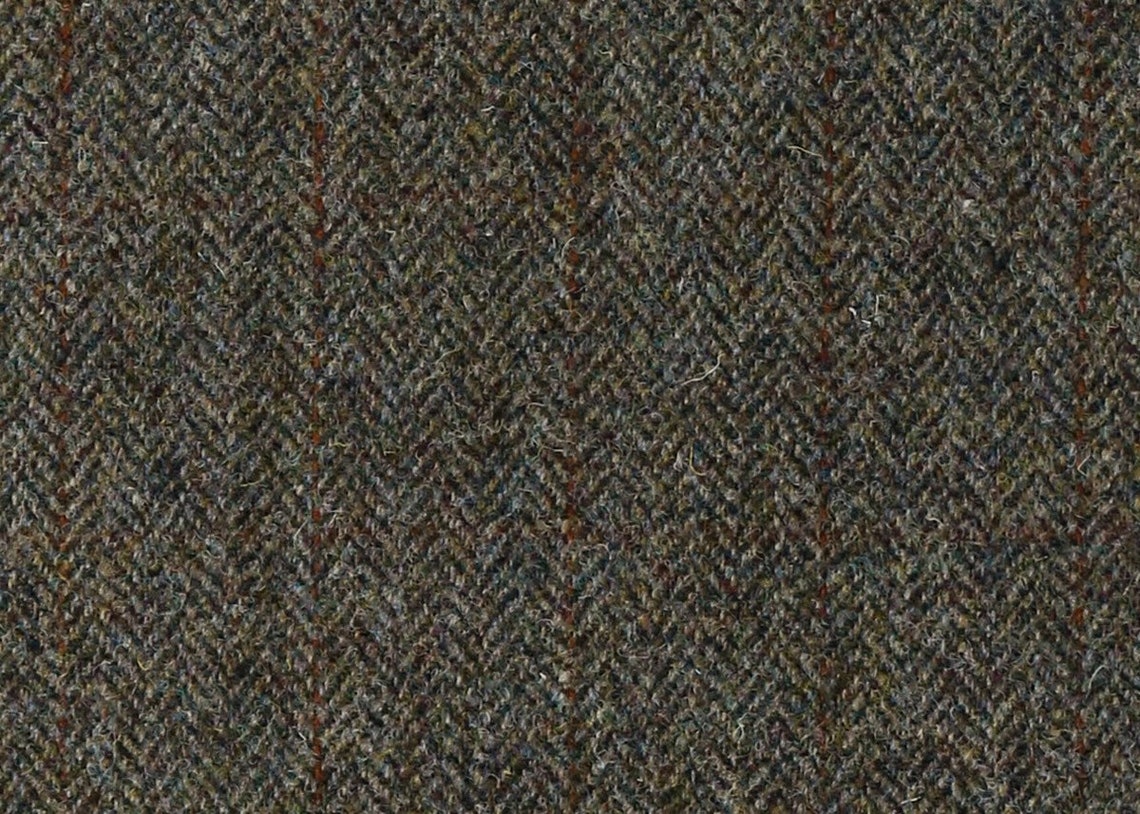 Harris Tweed Fabric by Metre - Green Herringbone Forest Suitable for ...