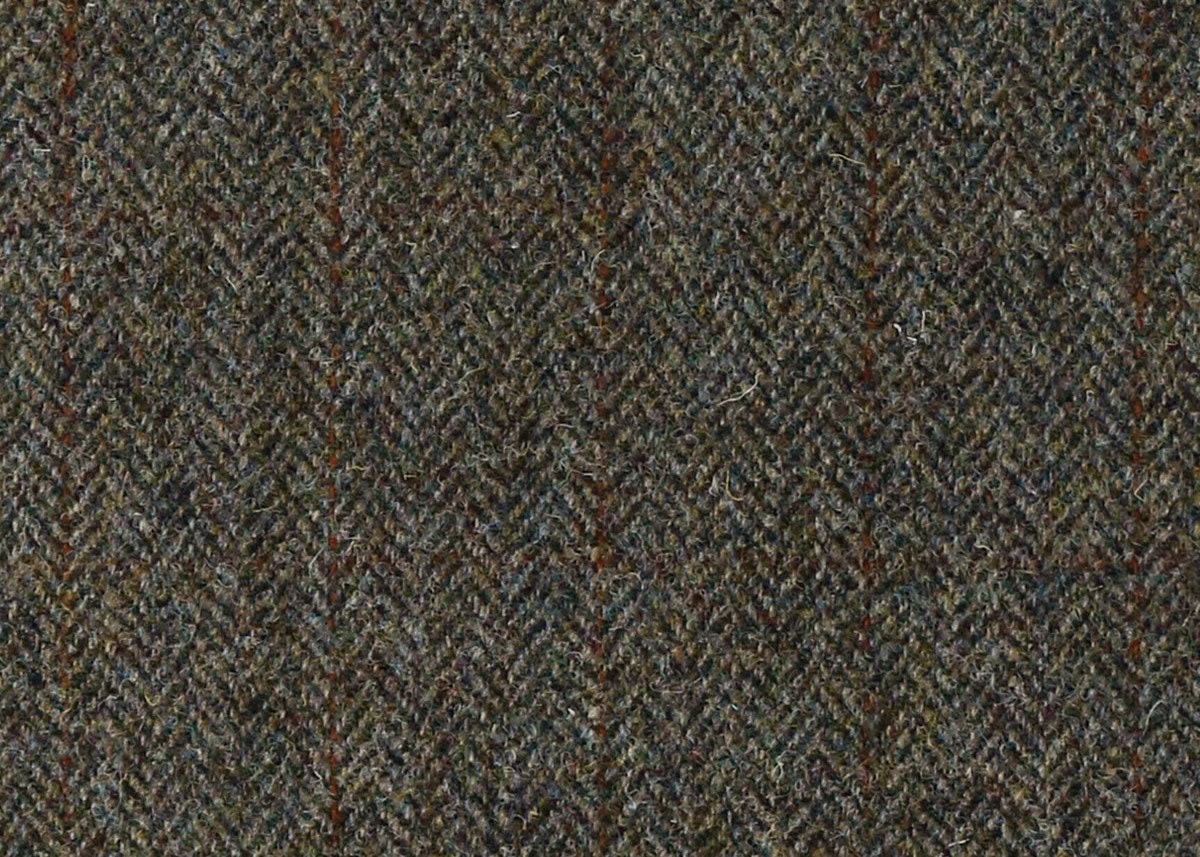 Harris Tweed Fabric by Metre - Green Herringbone Forest Suitable for ...