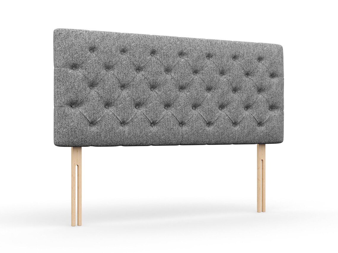 Harris Tweed Headboard in Herringbone Slate, Edgar Button Collection - Etsy