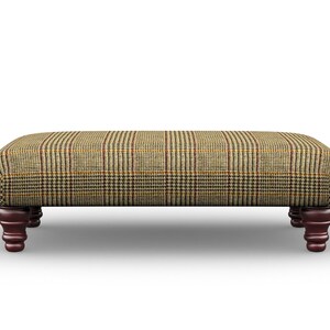 Harris Tweed Footstool in Dogtooth Bronze (100% Wool) in 3 Sizes - Etsy UK