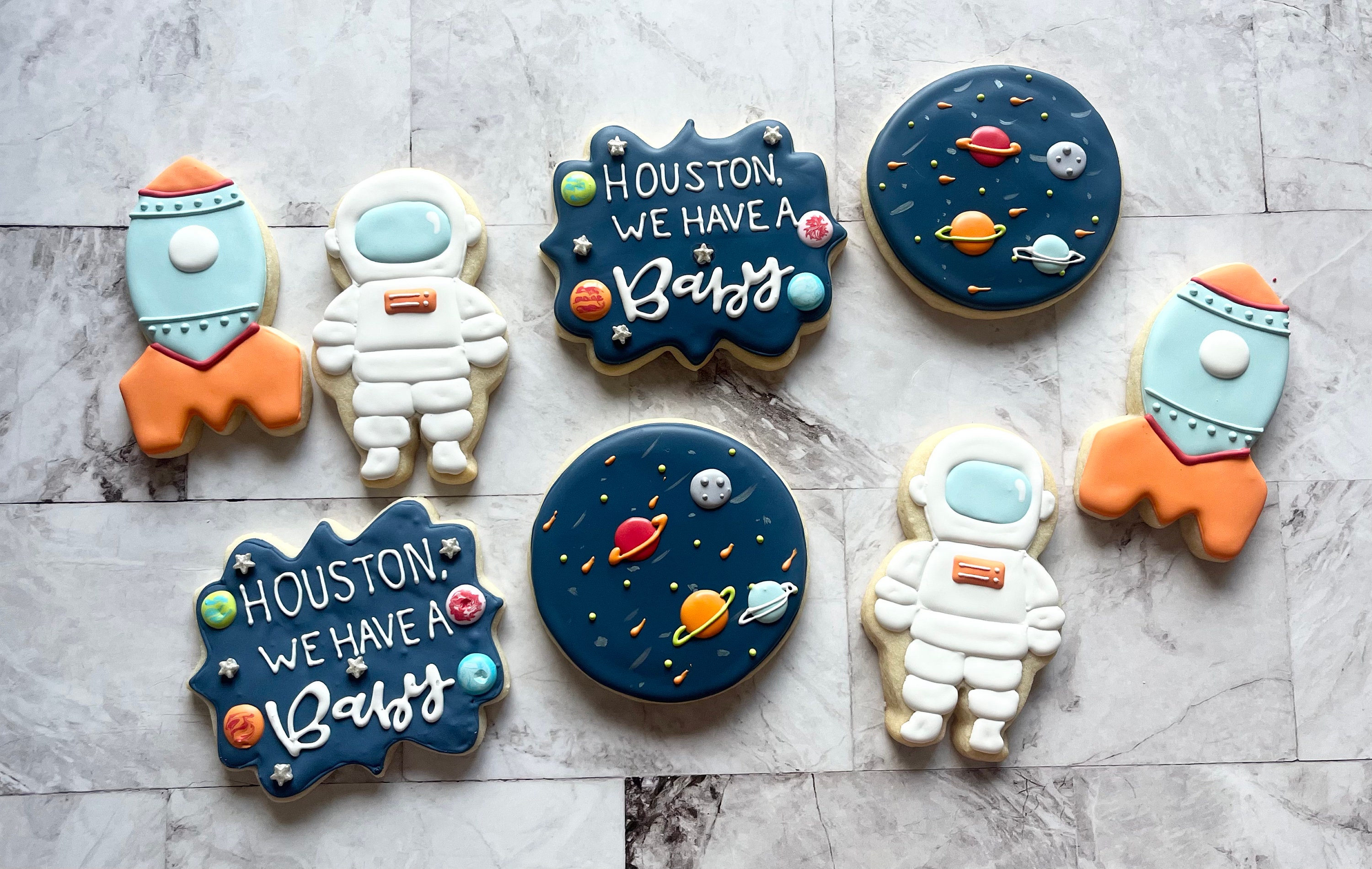 Space Baby Shower Cookie Dozen - Etsy