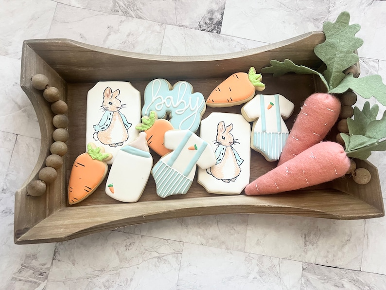 Peter Rabbit Baby Shower Cookie Dozen - Etsy