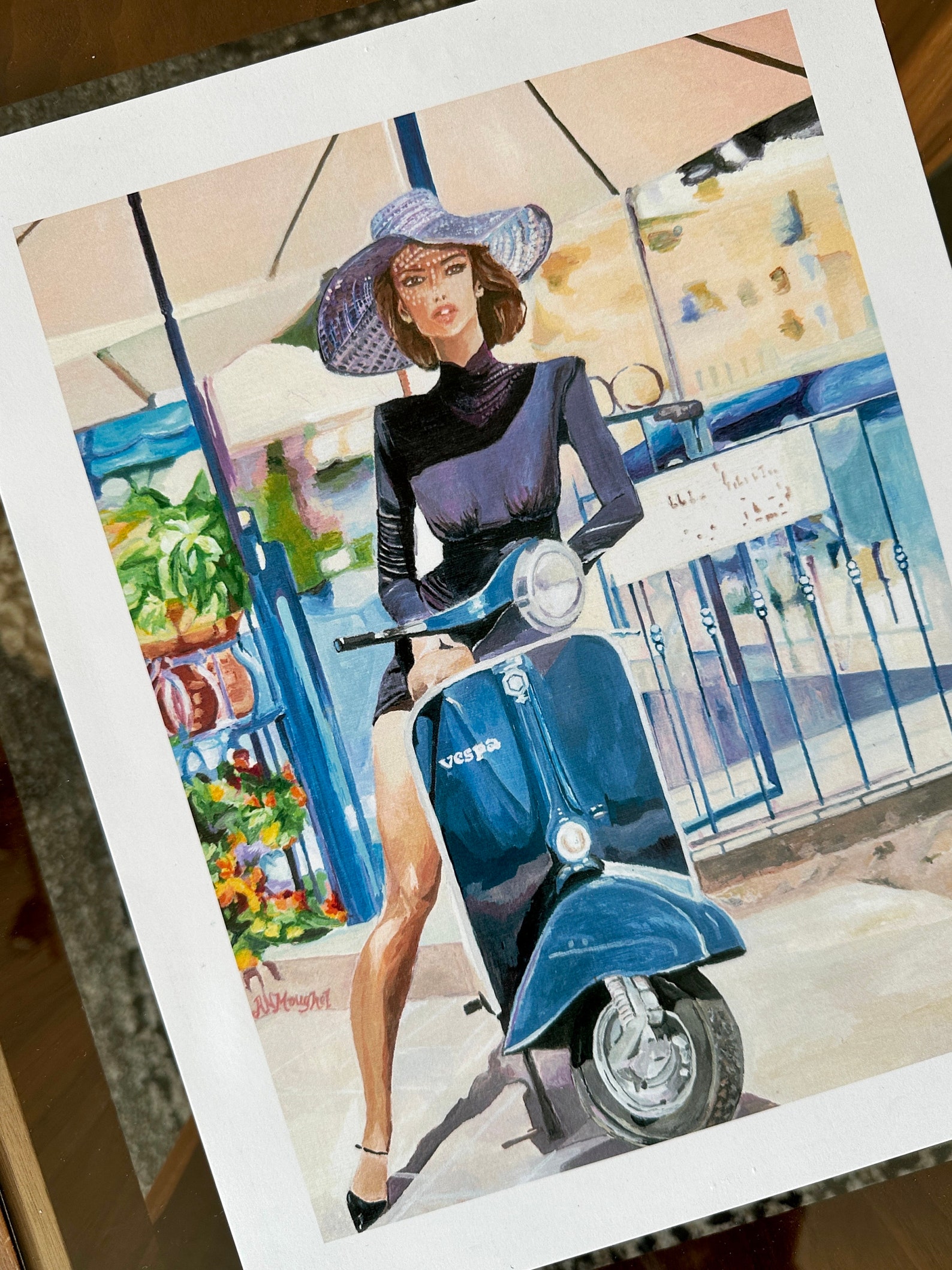 Vespa Fashion Print: Italian Glamour, Retro Home Decor (11x14) - Etsy