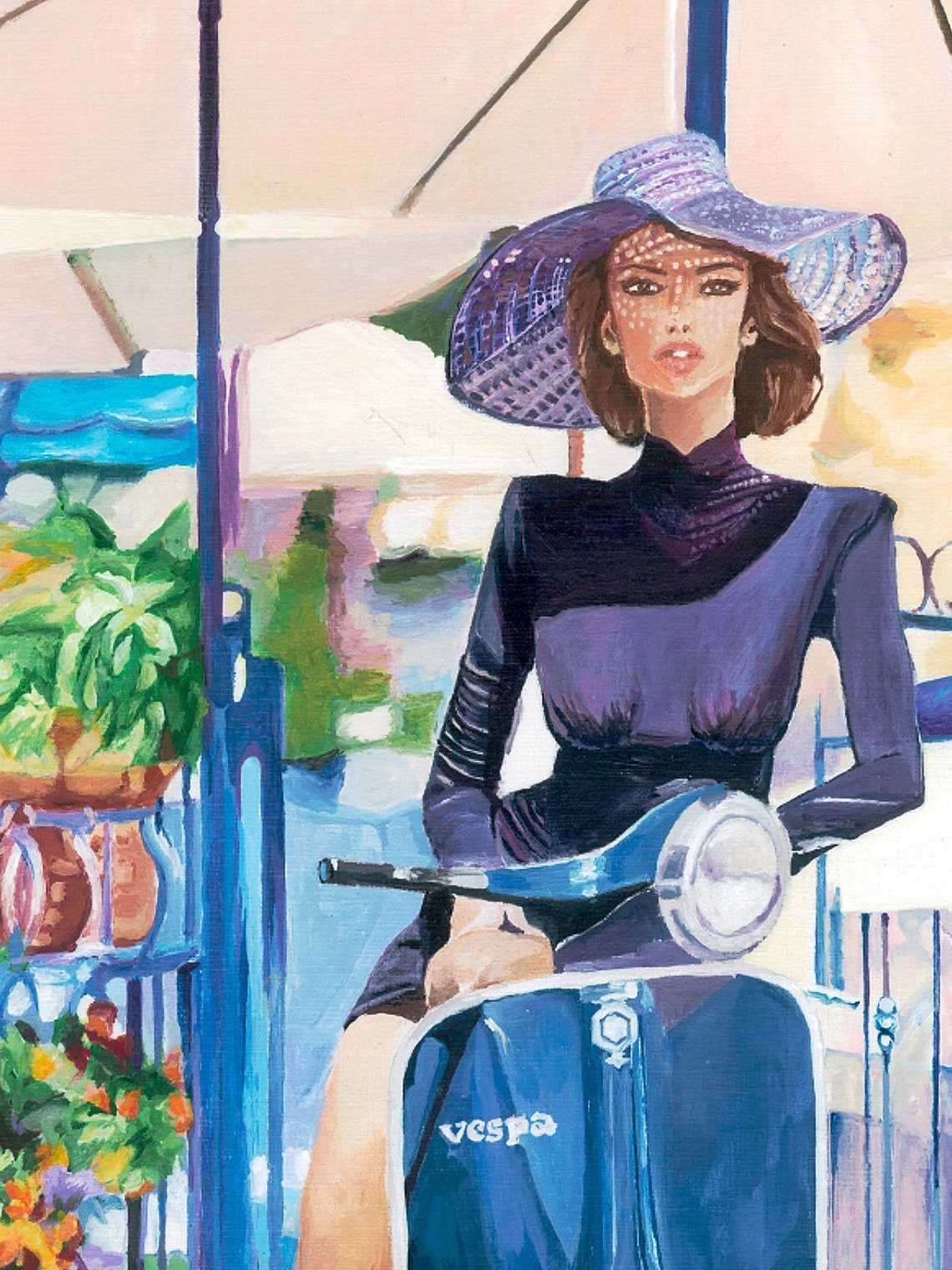 Vespa Fashion Print: Italian Glamour, Retro Home Decor (11x14) - Etsy