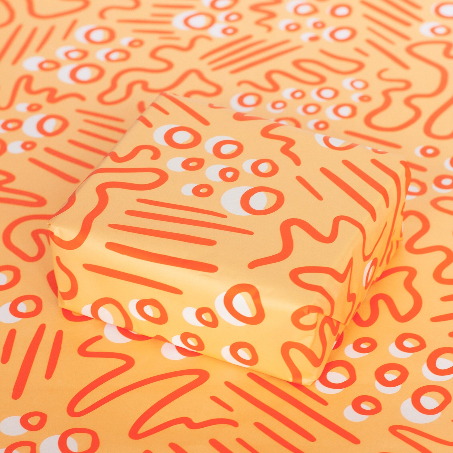 Tissue Paper 50 X Orange Doodles Tissue Paper Packaging - Etsy
