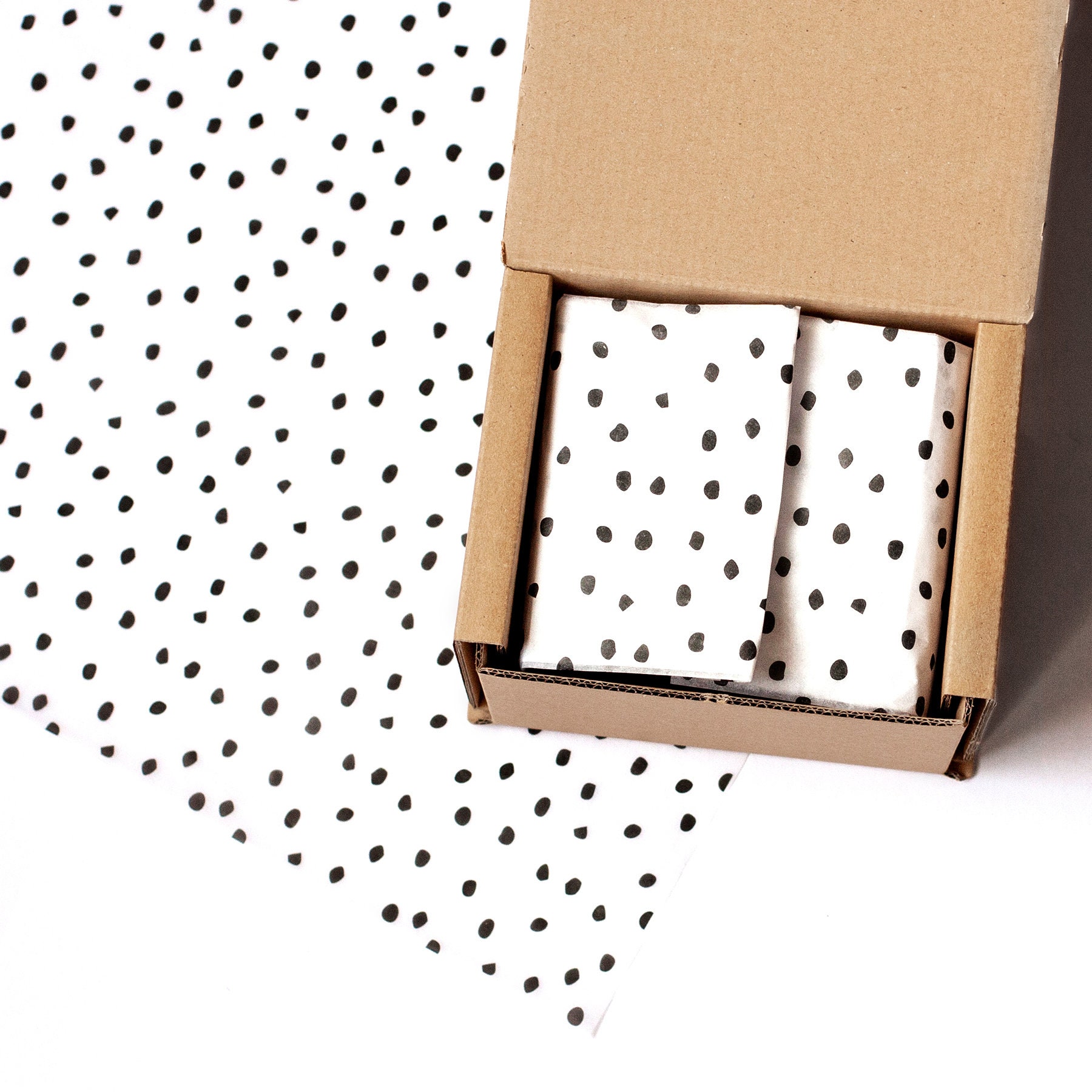 Tissue Paper X 50 , Polka Dot Print, Eco Friendly, Packaging, Pretty ...