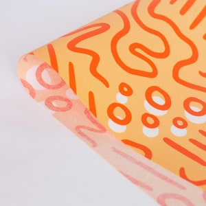 Tissue Paper - 50 X Orange Doodles Tissue Paper, Packaging, Packplan ...