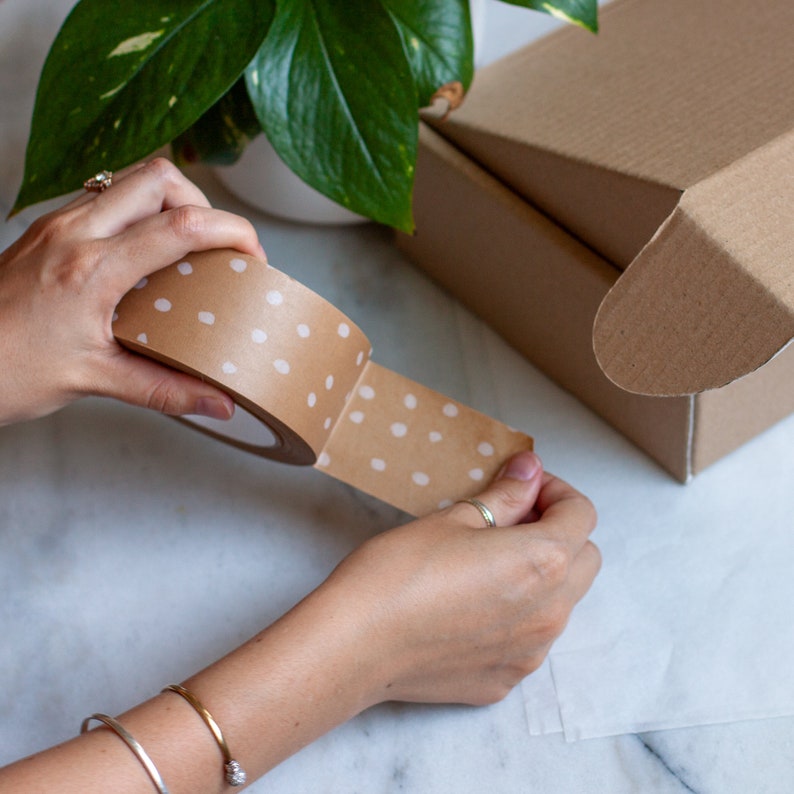Packing Tape Printed Polka Dot Tape Kraft Tape Packaging | Etsy UK