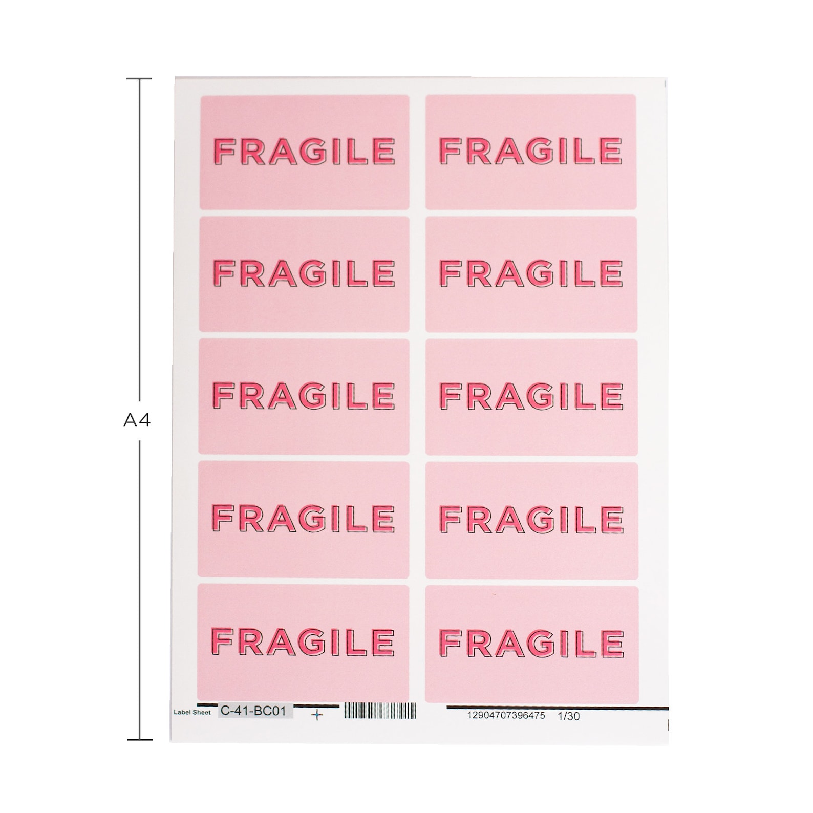 Fragile Stickers X 100 Pink Packaging Boxes Sticky - Etsy