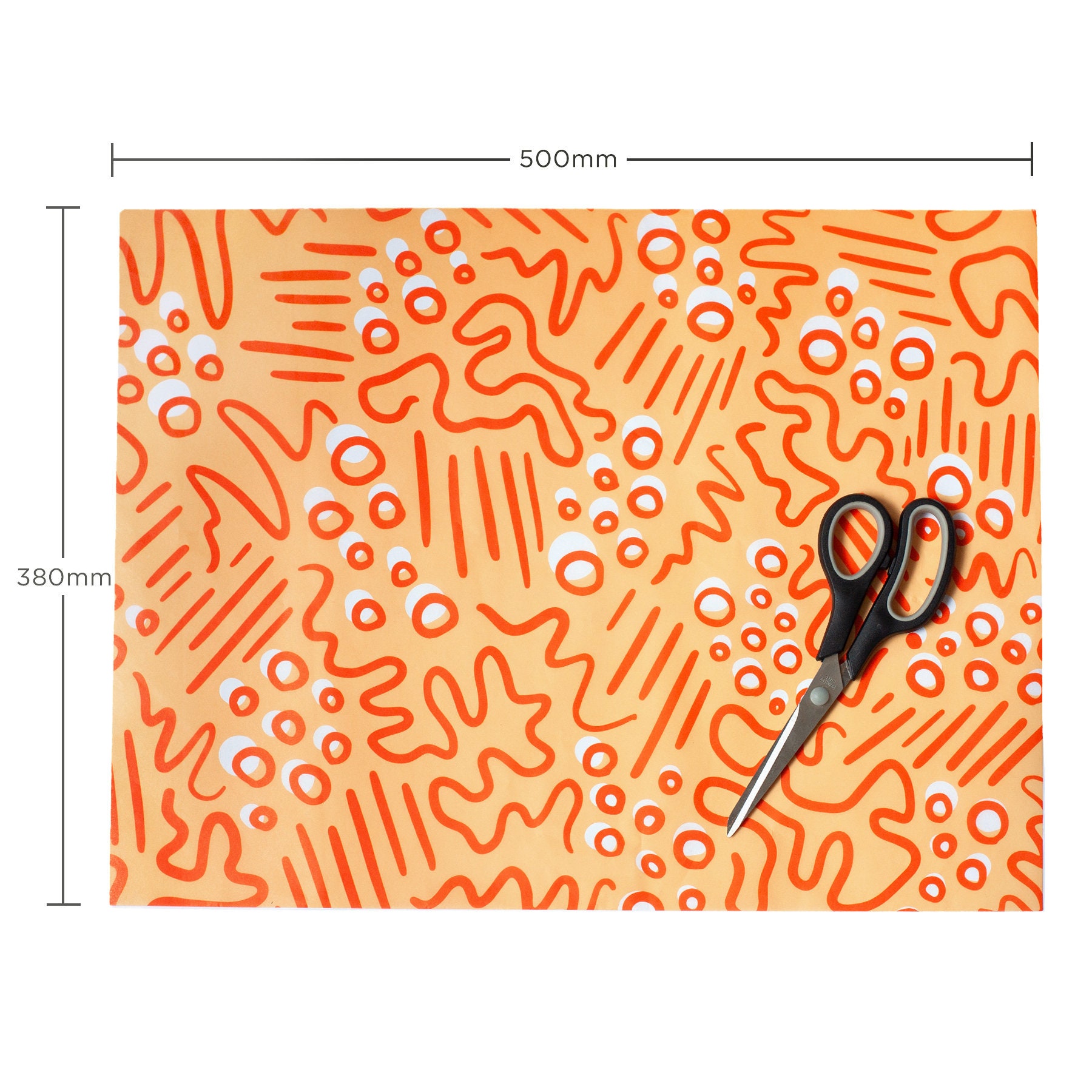 Tissue Paper 50 X Orange Doodles Tissue Paper Packaging - Etsy