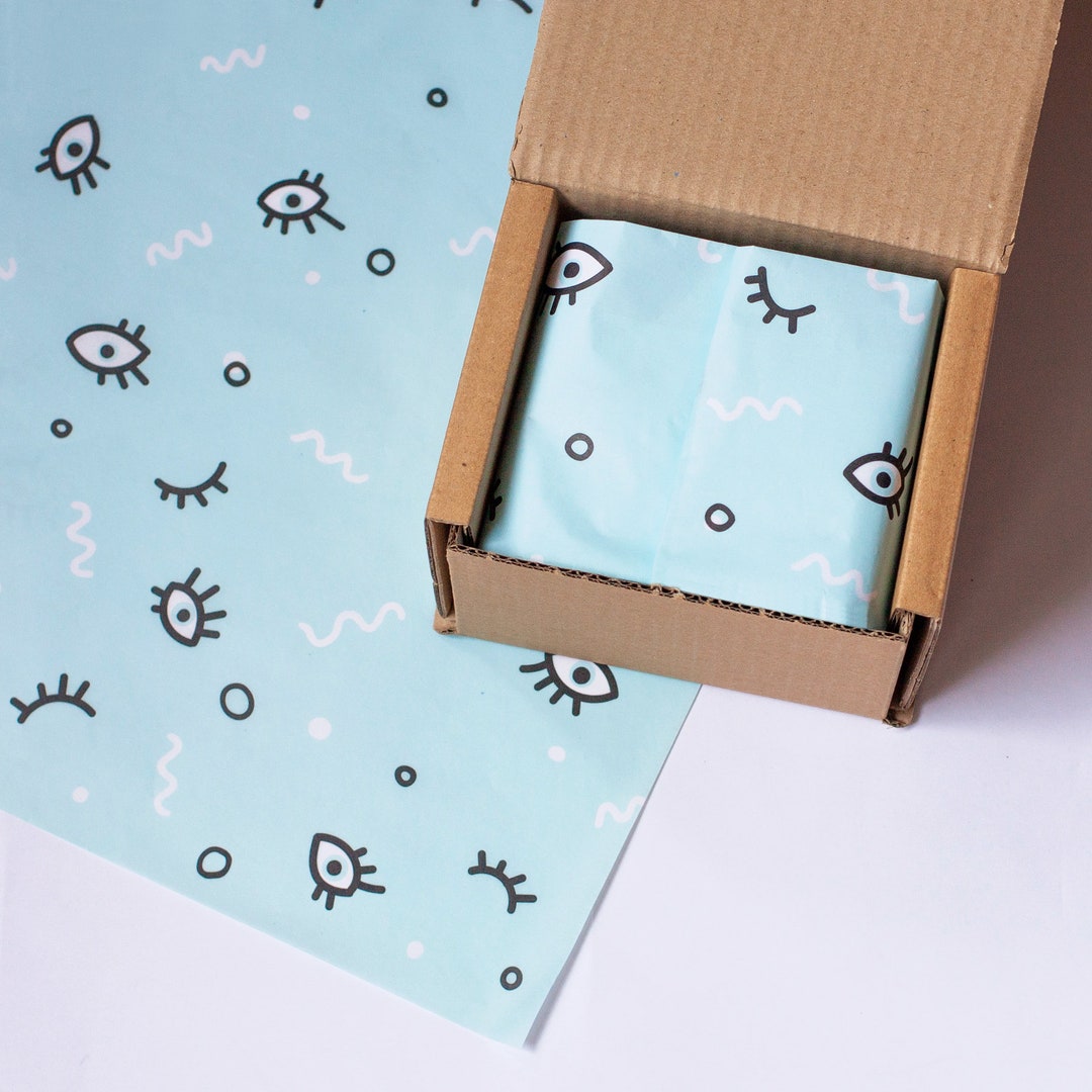 Tissue Paper - 50 X Blue Eye Tissue Paper, Packaging, Wrapping, Eco ...