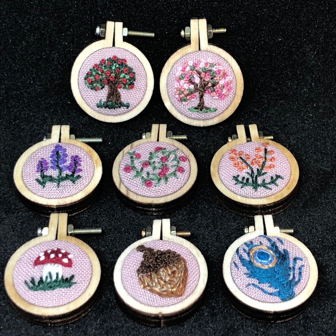 Miniature Hand Embroidered Hoop Picture for Dolls House Decor, Custom ...