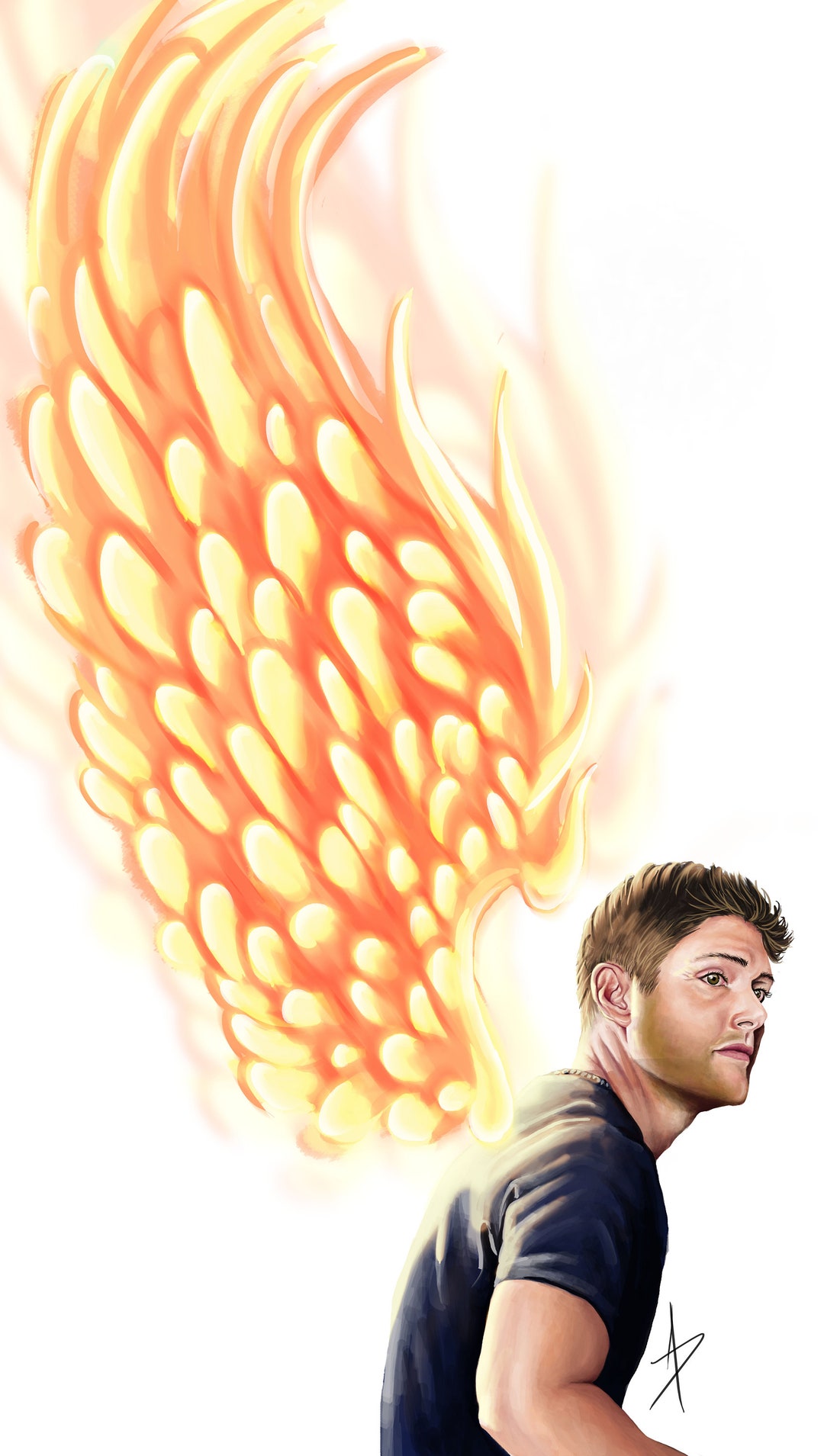 Angel Dean Winchester Print 11x17 - Etsy