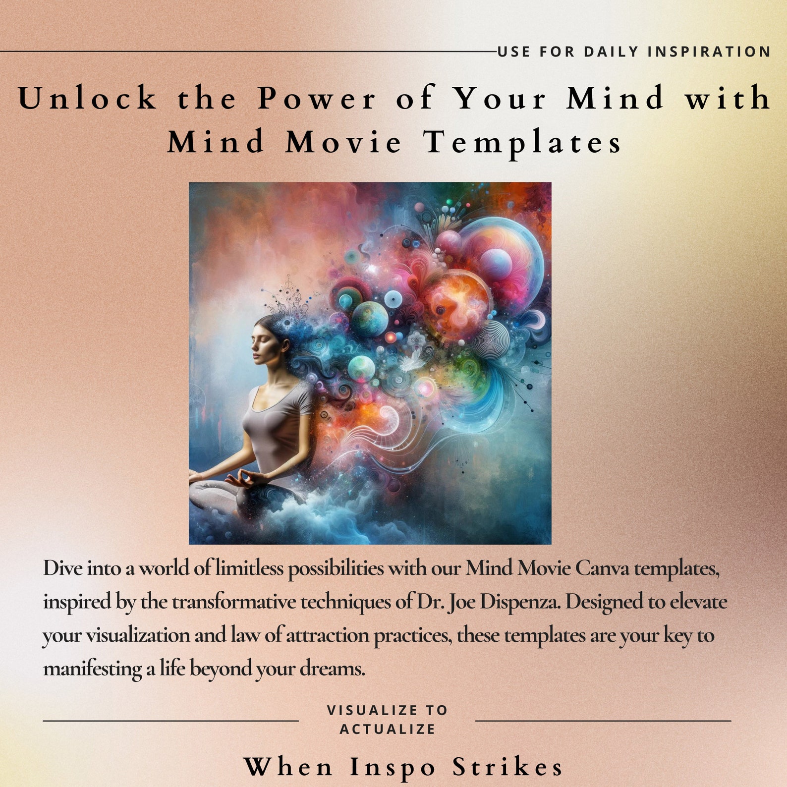 Mind Movie Canva Template | 2024 Digital Vision Board Movie for ...