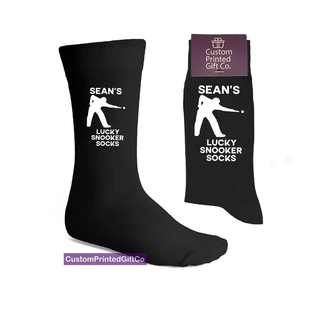 Personalised Lucky Snooker Socks, Snooker Player Gift - Gift for ...