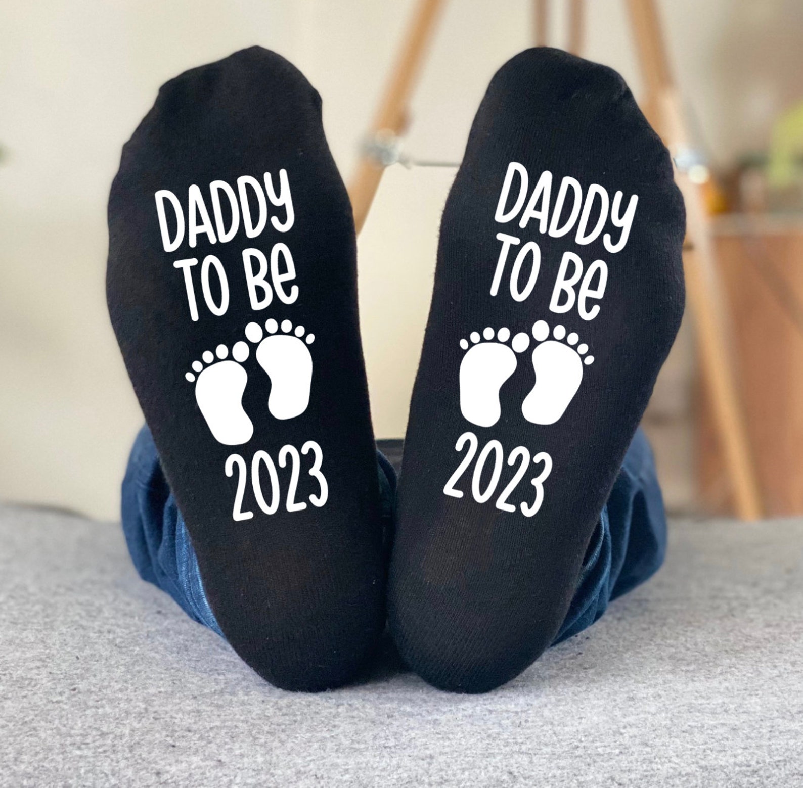 New Dad Gift 'DADDY TO BE' Expecting Dad Socks - Etsy