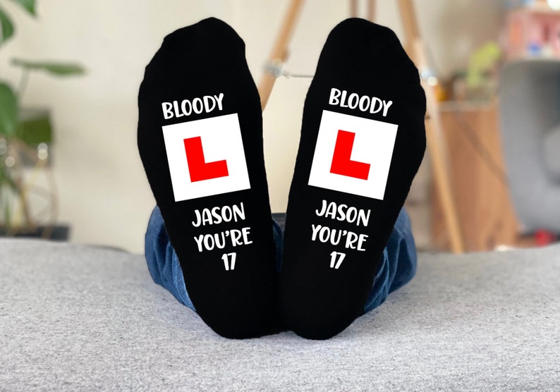 Personalised 17th Birthday Driving Gif Socks T Bloody L - Etsy