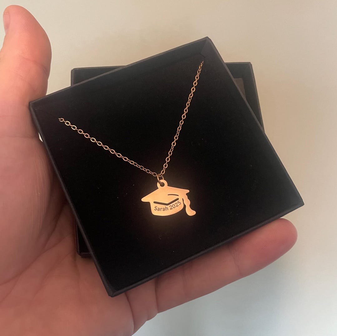 Personalised Graduation Gift Engraved Necklace Pendant Jewellery ...