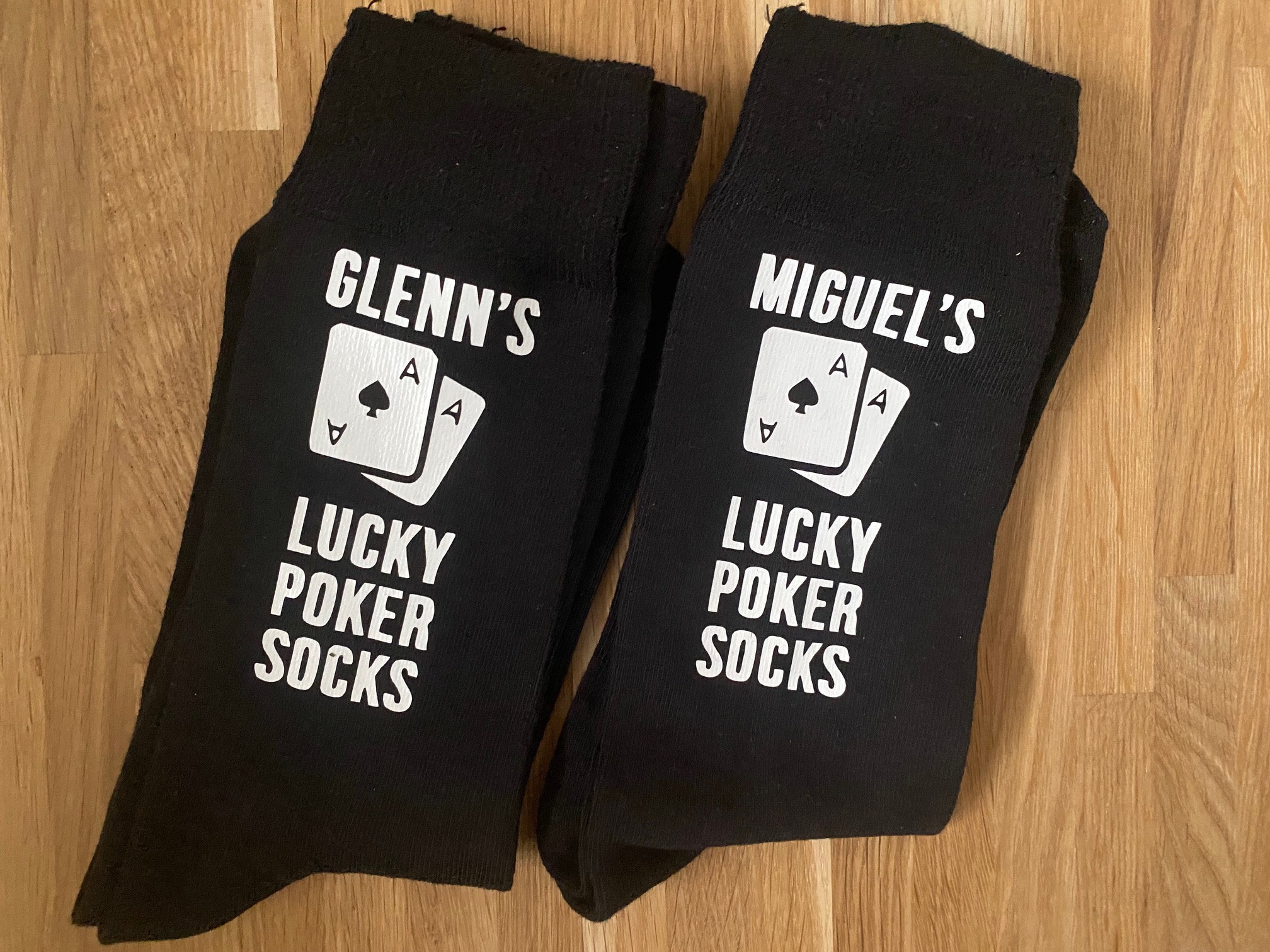 Personalised Lucky Poker Socks - Vegas Gambling - Uncle - Dad - Grandad ...