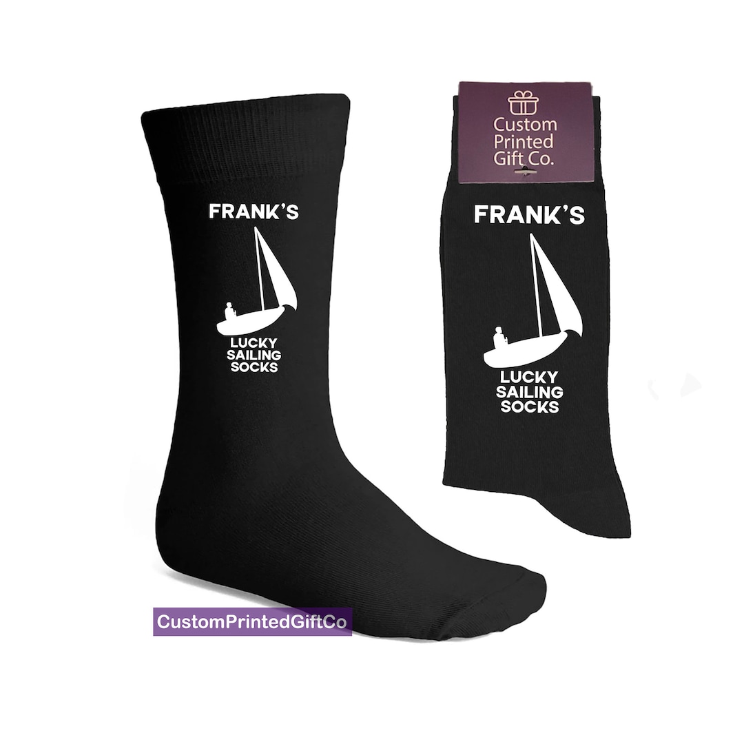 Personalised Lucky Sailing Socks, Sailing Gift - Gift for Sailer - Gift ...