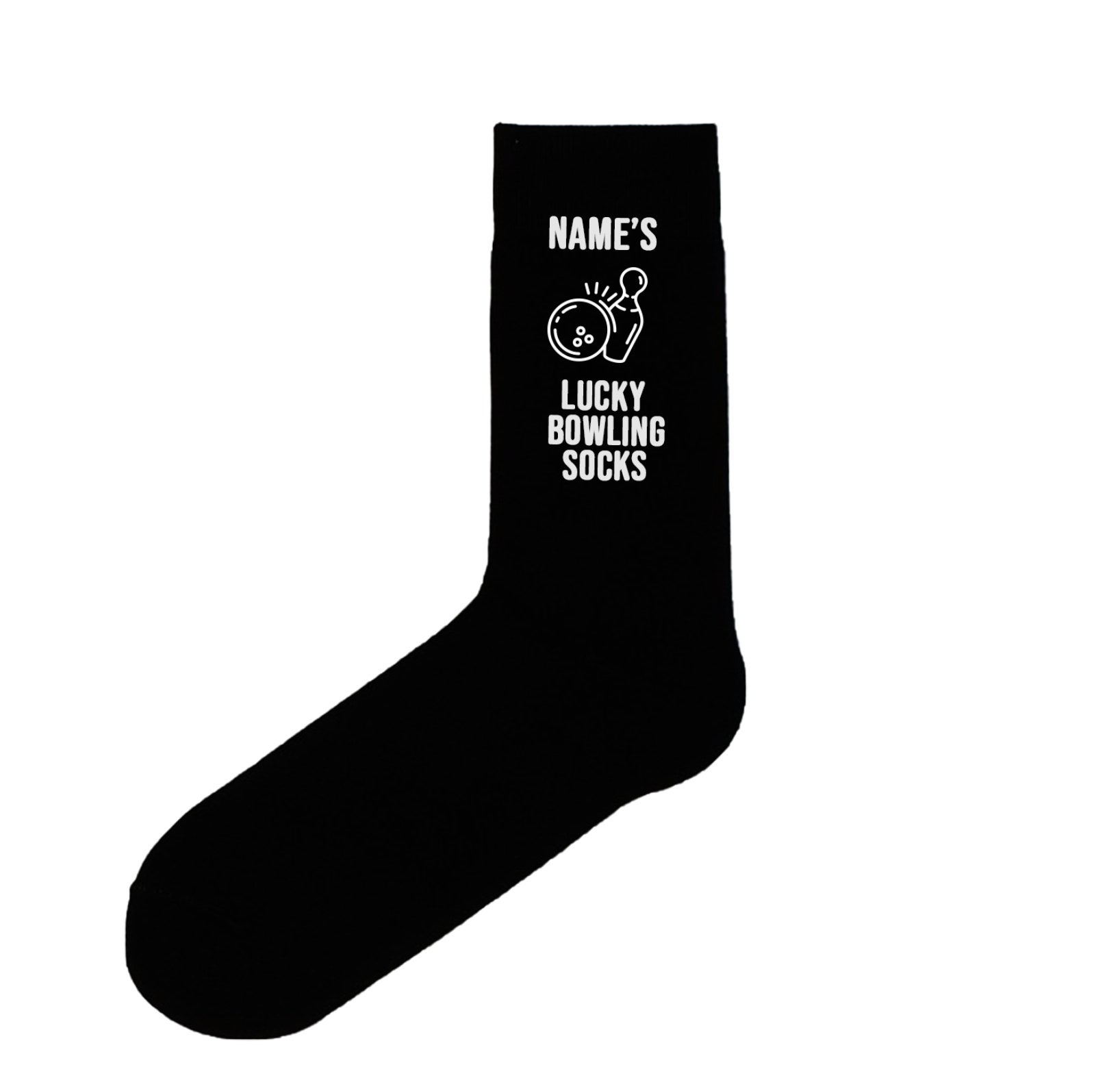Lucky Bowling Socks - Personalised - Ten Pin Bowling / Bowling / Sport ...