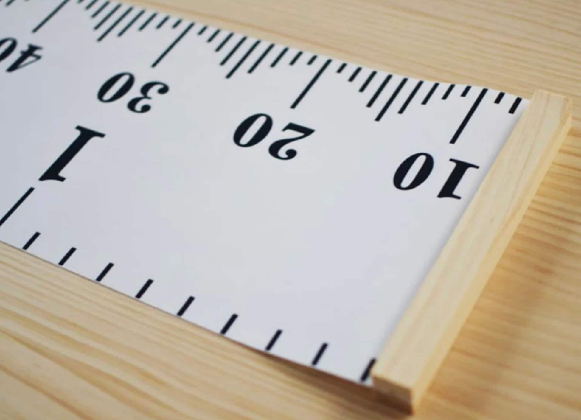 Personalised Height Chart Canvas Hanging Wall Ruler Height Family Gift ...