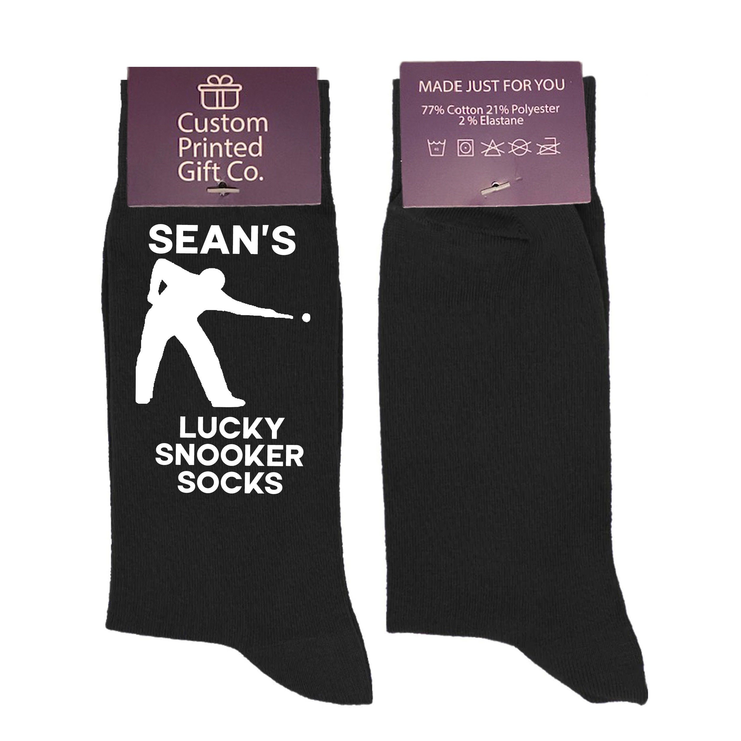 Personalised Lucky Snooker Socks, Snooker Player Gift Gift for Snooker ...