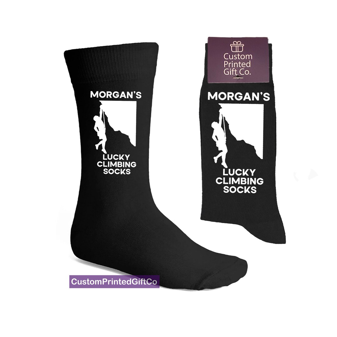 Personalised Lucky Climbing Socks Machine, Rock Climbing Gift Gift for ...