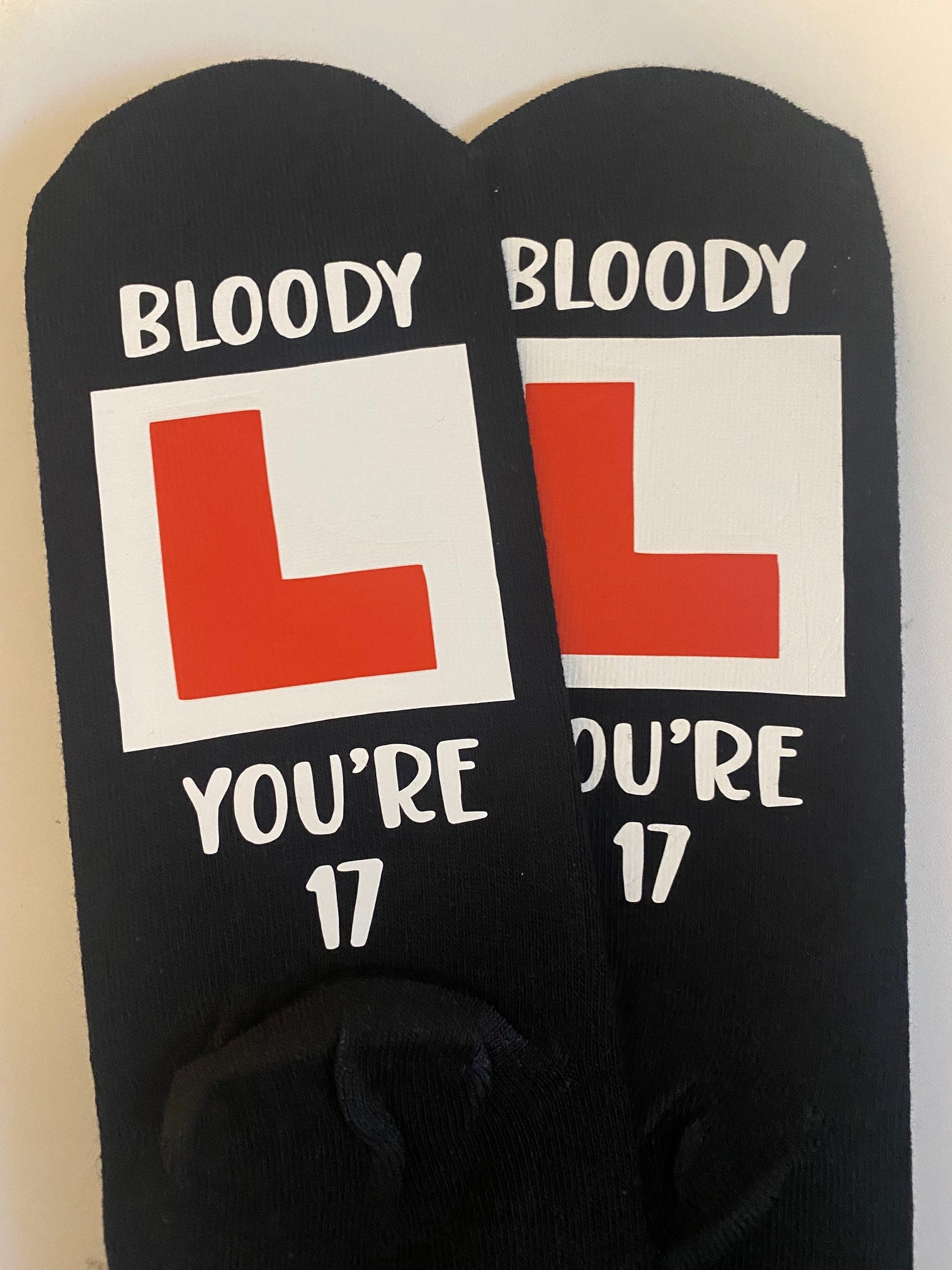Personalised 17th Birthday Driving Gif Socks T Bloody L - Etsy