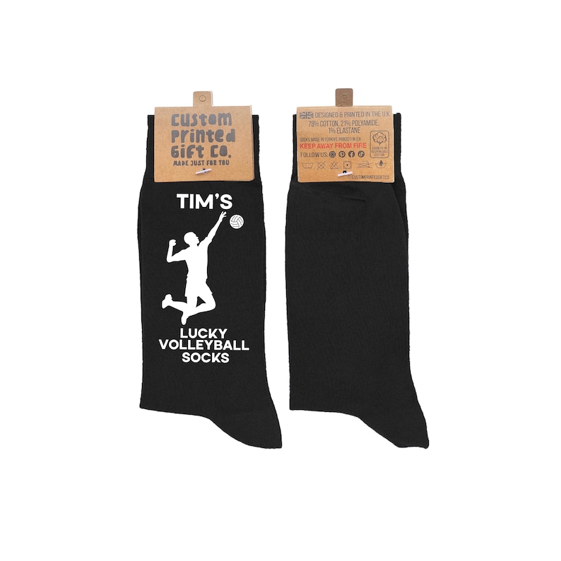 Personalised Lucky VOLLEYBALL Socks - Options for HIM or HER Great ...