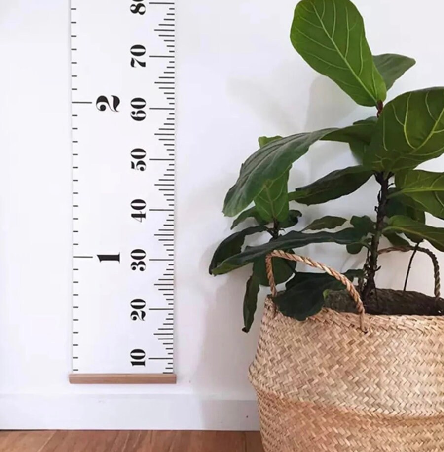 Personalised Height Chart - Canvas Hanging Wall Ruler Height Family ...