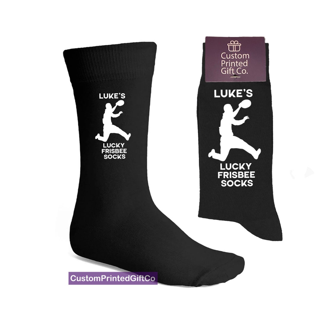 Personalised Lucky Frisbee Socks, Frisbee Player Gift - Gift for ...