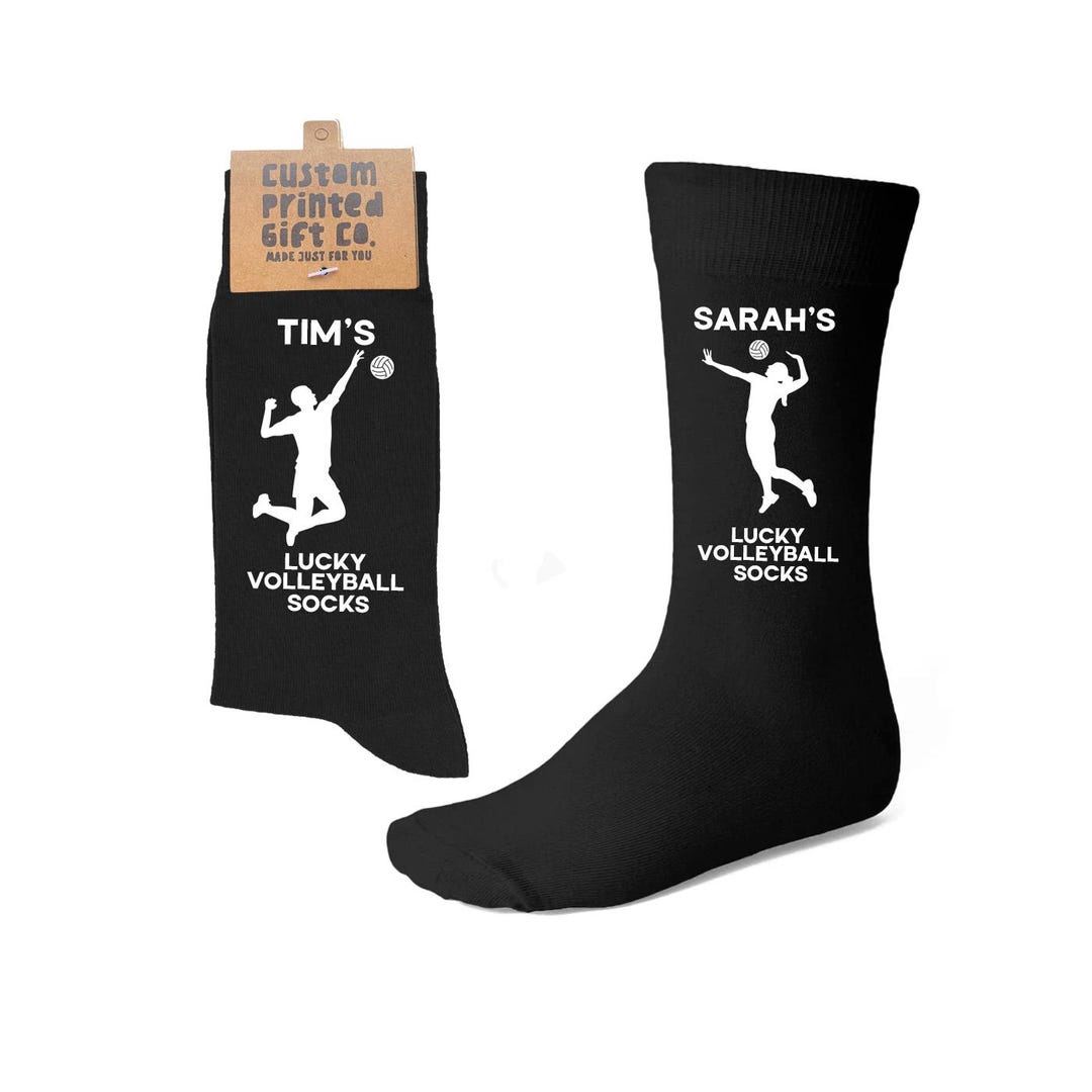 Personalised Lucky VOLLEYBALL Socks - Options for HIM or HER Great ...