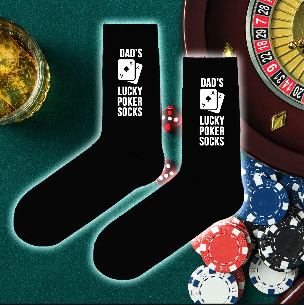 Personalised Lucky Poker Socks - Vegas Gambling - Uncle - Dad - Grandad ...