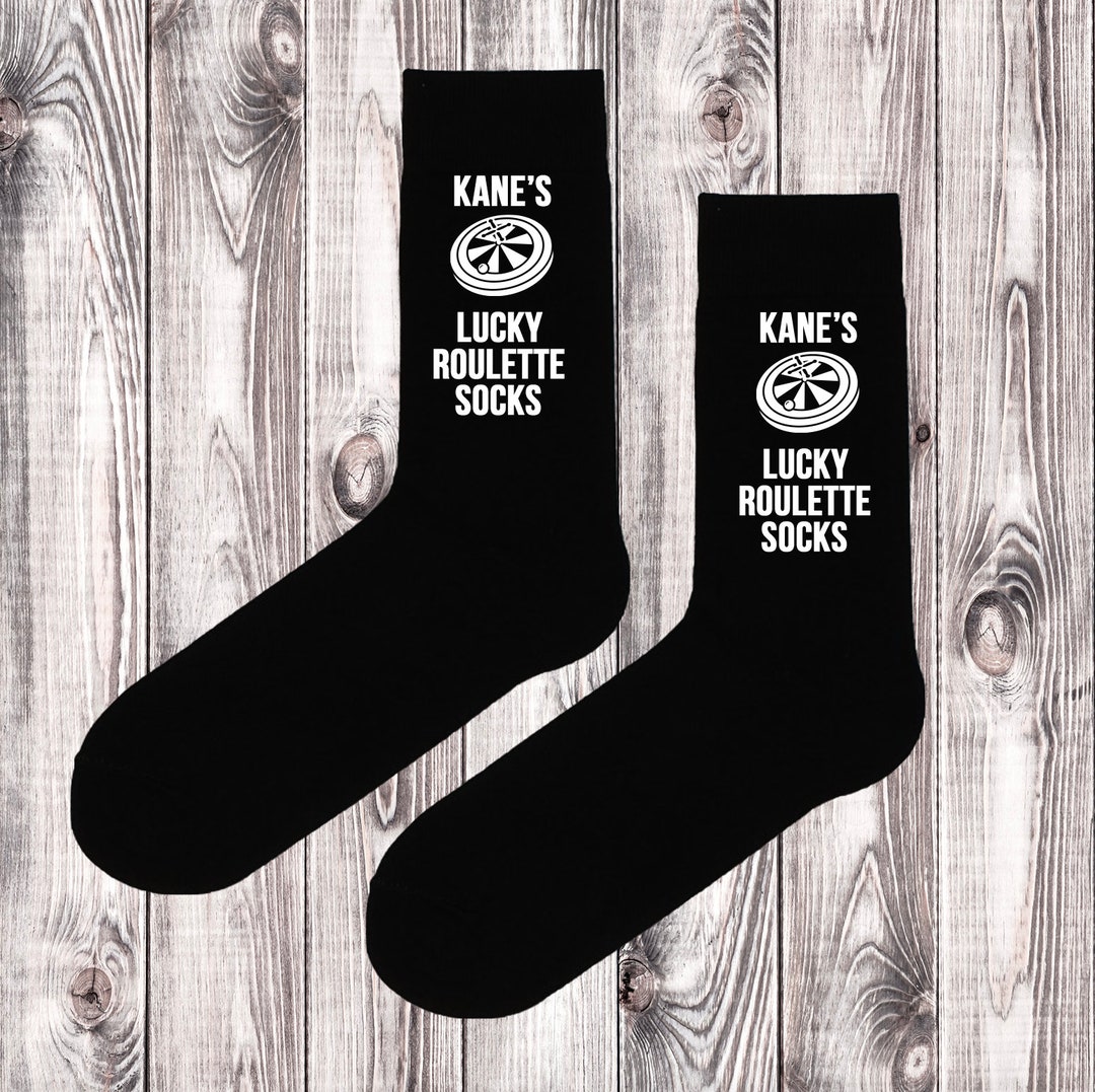 Personalised Lucky Roulette Socks - Vegas Gambling - Uncle - Dad ...