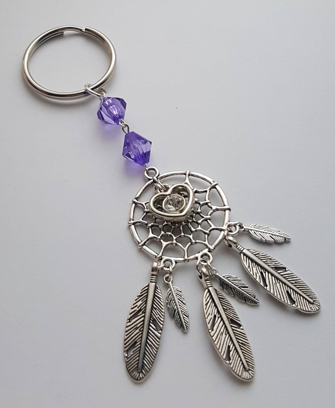 Dream Catcher, Dream Catcher Keyring, Keyring Gift, Feather Charm ...